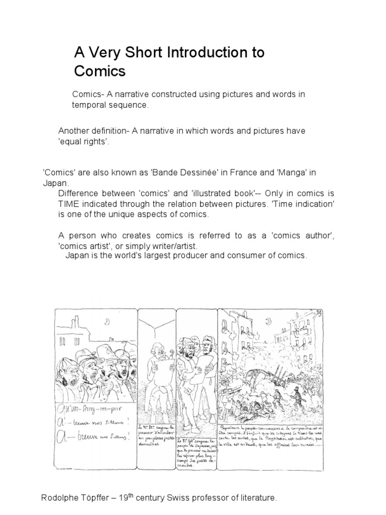 A Very Short Introduction To Comics | PDF | Cartoon | Comics