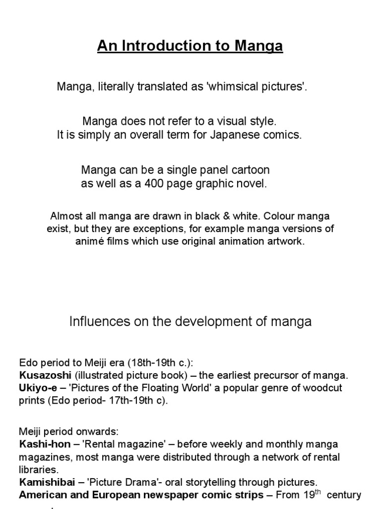 An Introduction To Manga | PDF | Manga | Ukiyo E