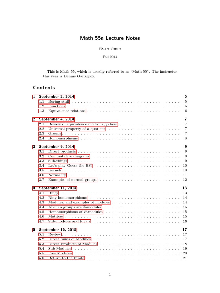 Harvard 55a | Download Free PDF | Ring (Mathematics) | Module (Mathematics)