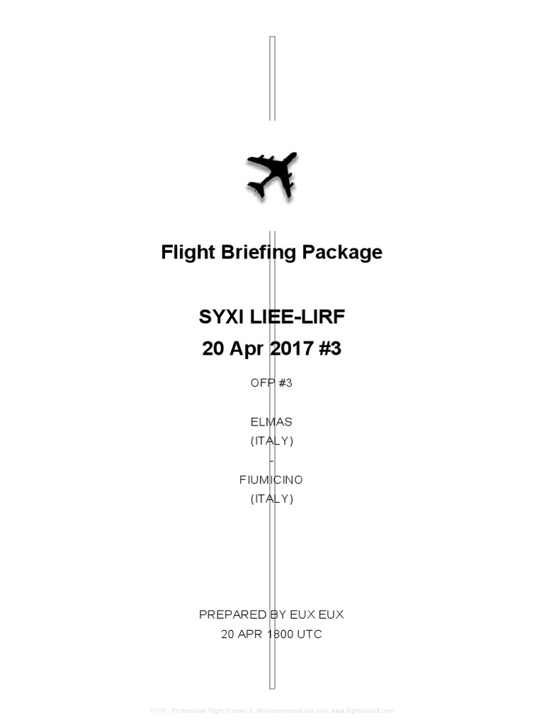 Flight Briefing Package | PDF | Aviation | Aerospace
