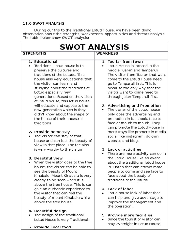 Lotud House: Cultural Experience | PDF | Swot Analysis | Business