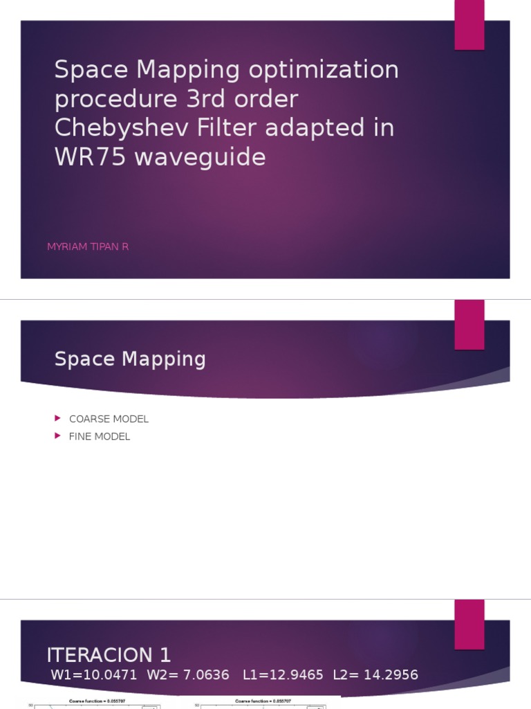 Space Mapping Optimization Procedure 3rd Order Chebyshev Filter | PDF