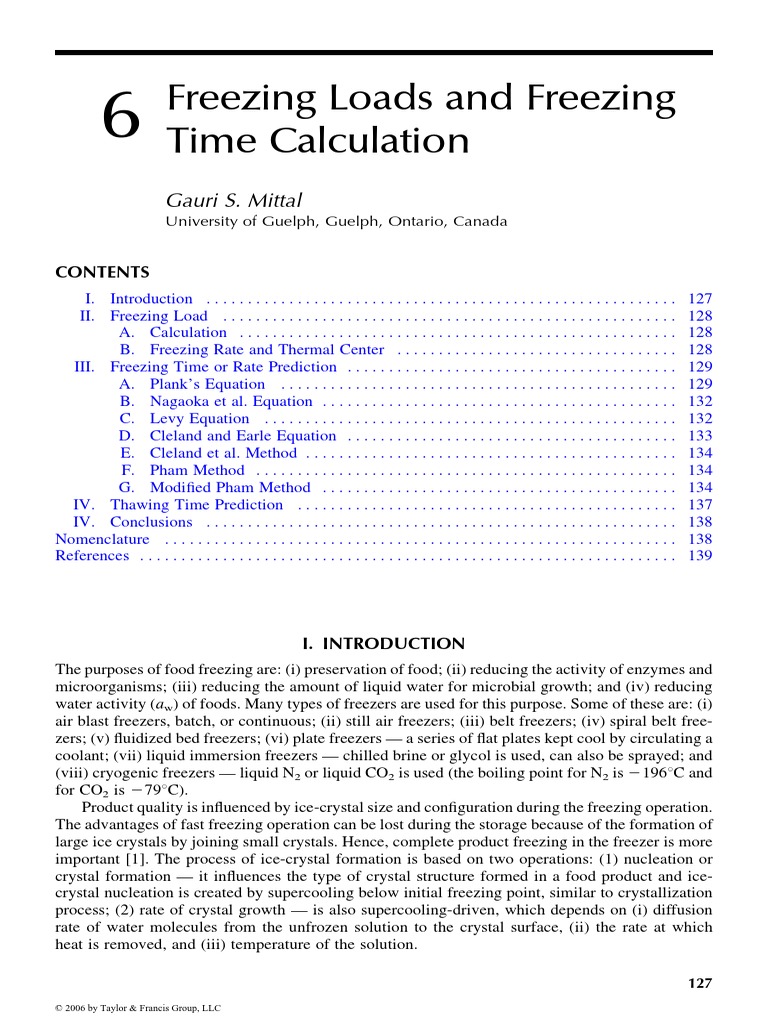 Freezing Time | Download Free PDF | Freezing | Heat
