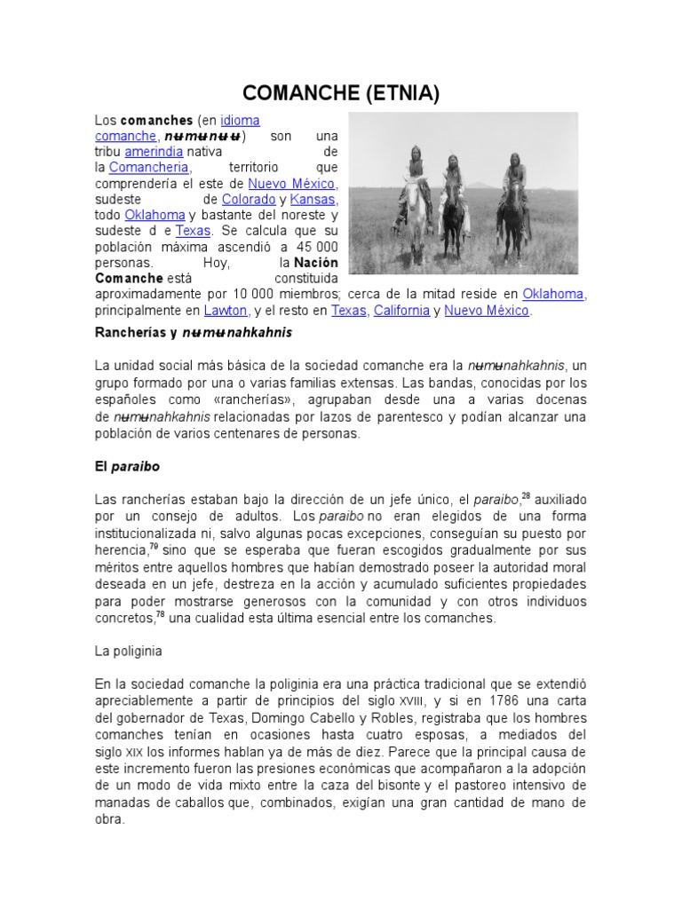 Comanche | PDF | Comanche | Gente indígena