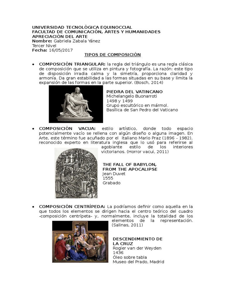 Tipos de Composición - Gabriela Zabala | PDF | Composición (artes ...
