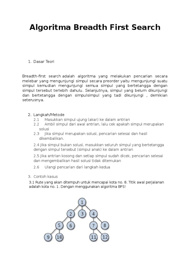 Algoritma Breadth First Search | PDF