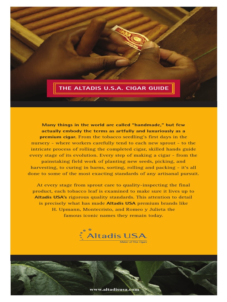 The Altadis USA Cigar Guide | PDF | Cigar | Habits