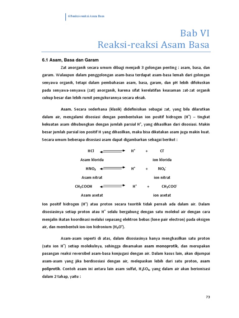 Reaksi Asam Basa: Konsep & Contoh | PDF