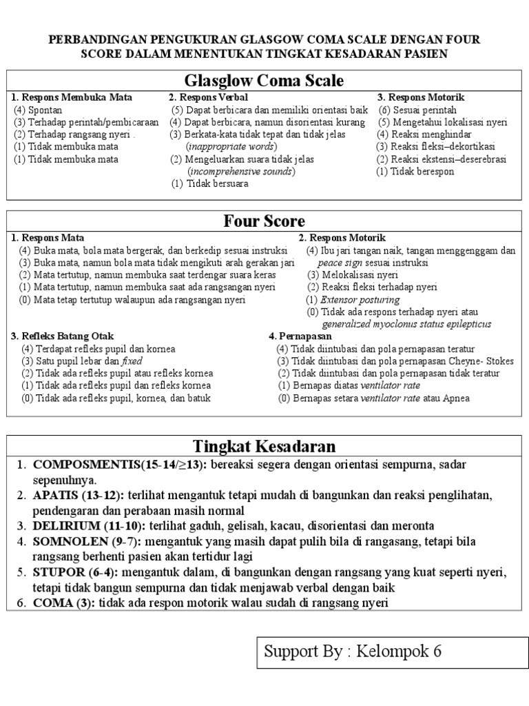 Perbandingan GCS dan Four Score | PDF