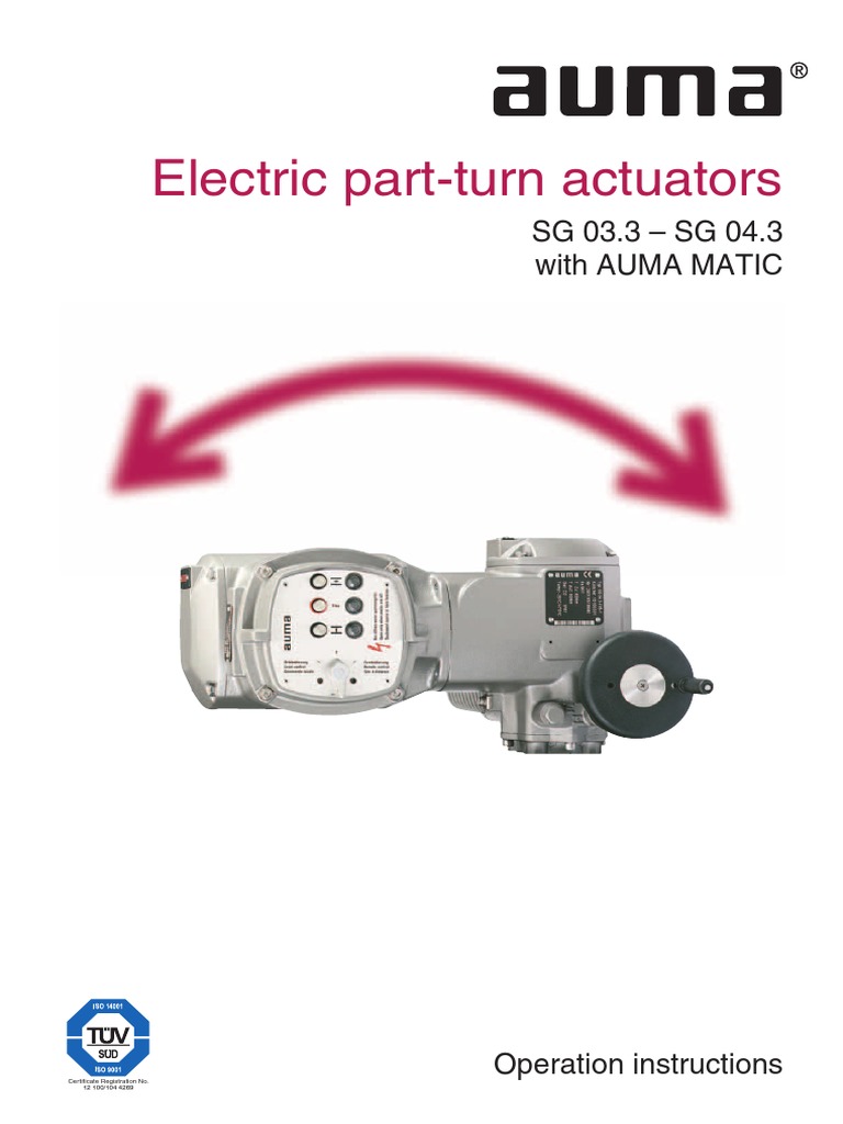 AUMA SG 03.3/04.3 Actuator Manual | PDF | Electrical Connector | Switch