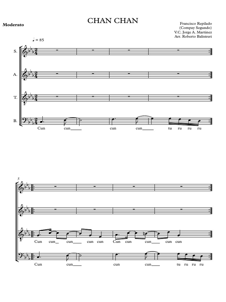 Chan Chan Partitura PDF | PDF