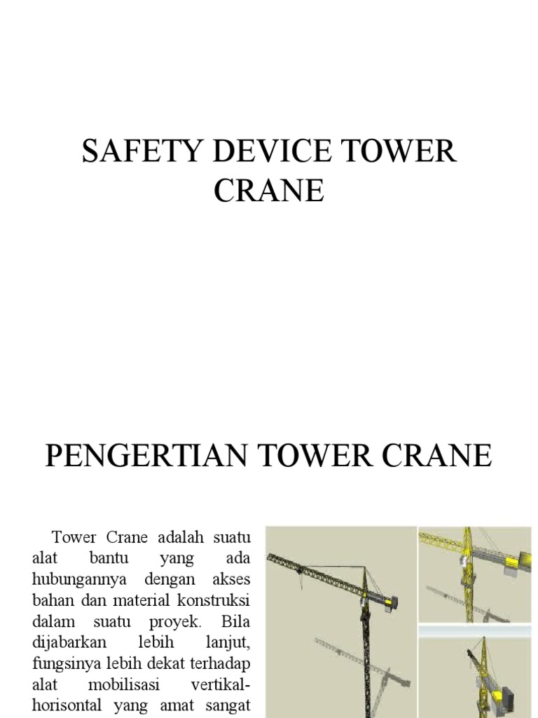 Safety Device Tower Crane | PDF