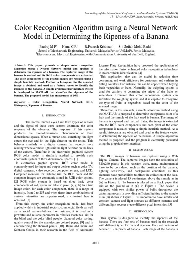 Color Recognition Algorithm | PDF | Rgb Color Model | Artificial Neural ...