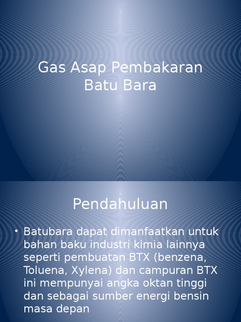 Gas Asap Pembakaran Batu Bara | PDF