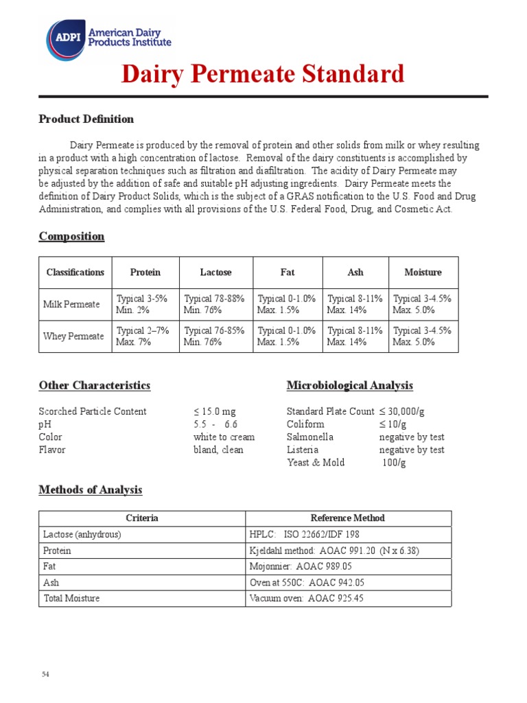 Dairy Permeate Guide | PDF | Dairy | Milk