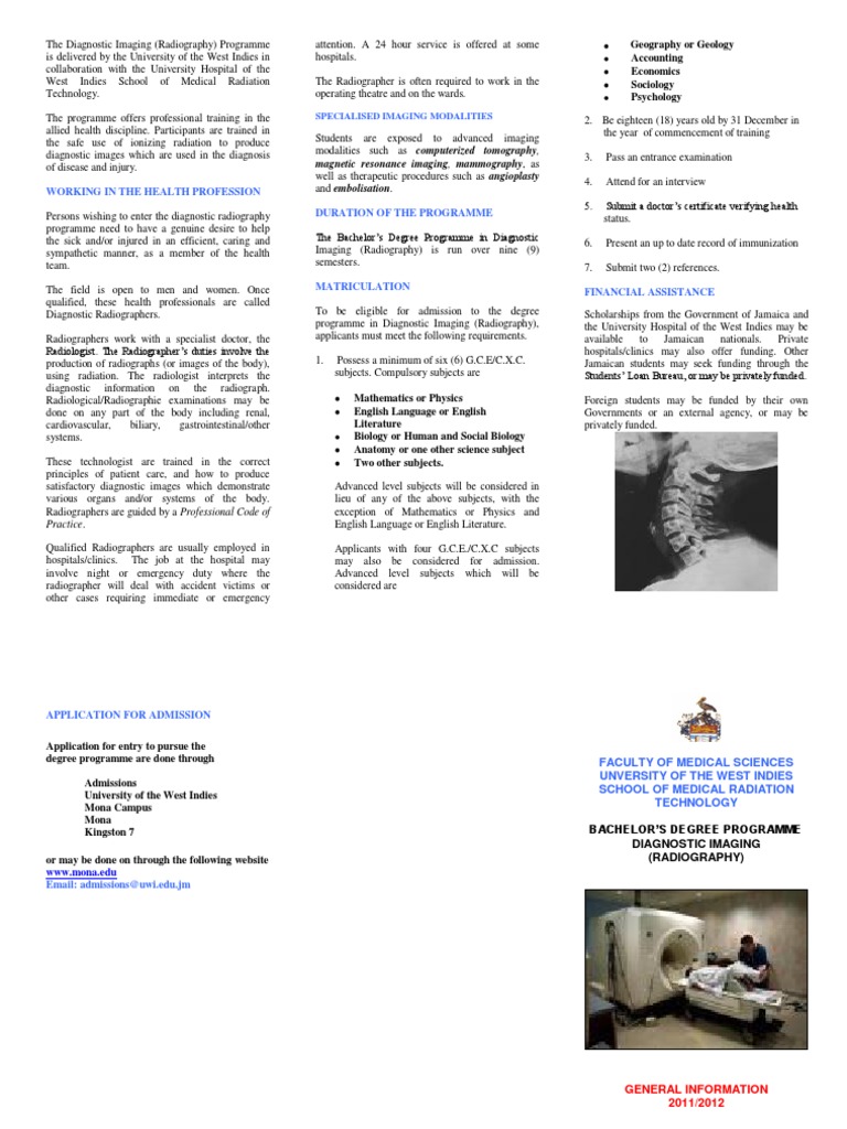 Radiography Brochure PDF | PDF | Radiology | Health Care