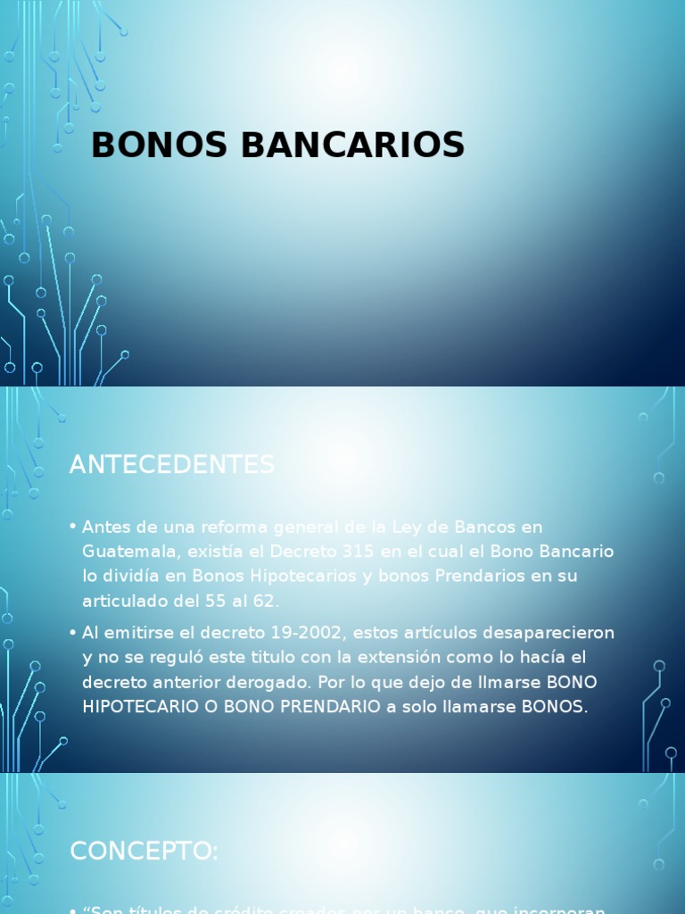 Bonos Bancarios | Bonos (Finanzas) | Bancos