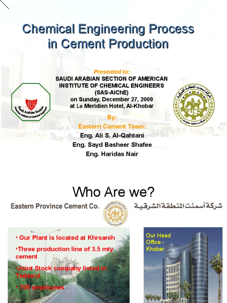 Chemical Engineering Process in Cement Production | PDF | Cement ...