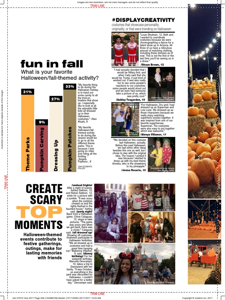 Yearbook Spread | PDF | Halloween | Costume
