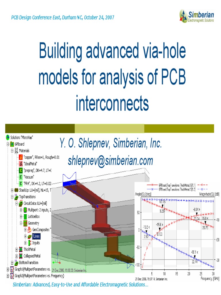 Shlepnev Vias PCBEast F12 | PDF | Computational Electromagnetics | Finite Element Method