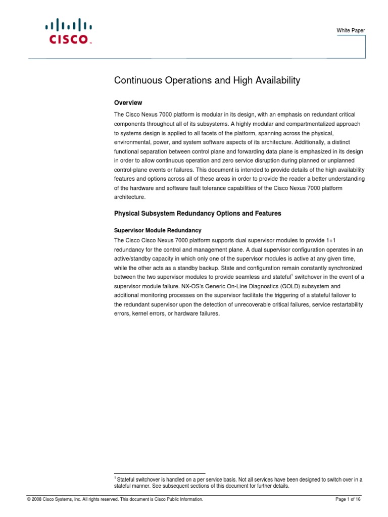 White Paper Continuous Operations High Availability | PDF ...