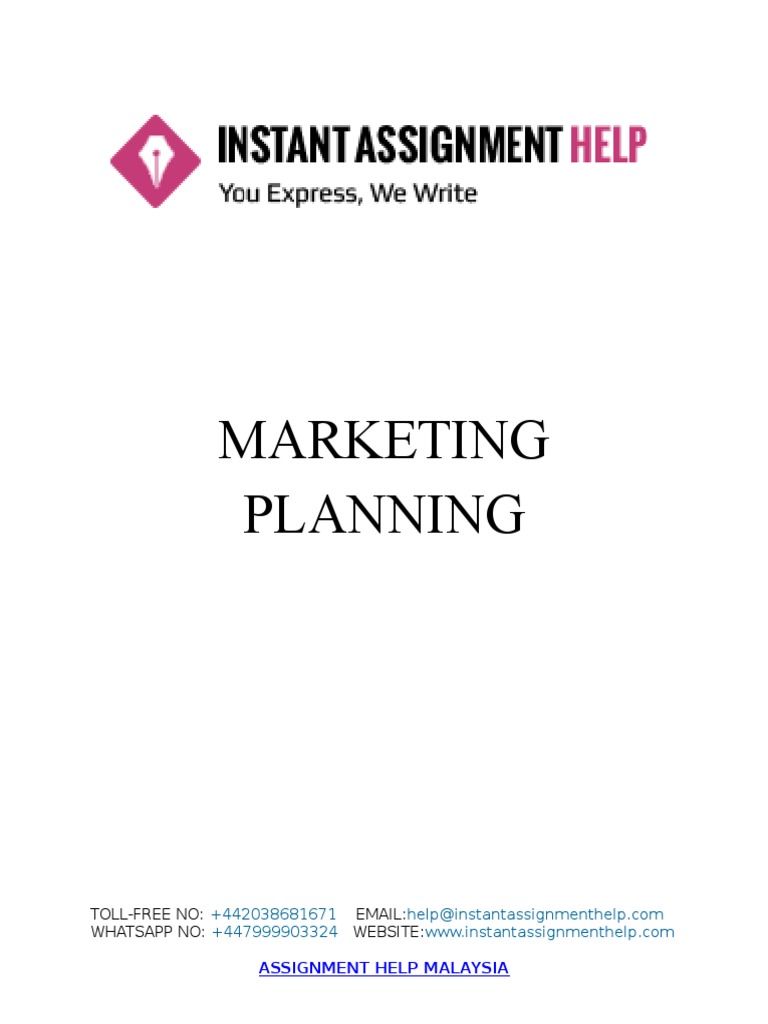 Sample Assignment On Marketing Planning of An Organization | PDF ...