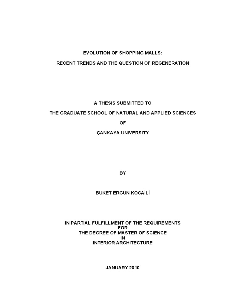 Evolution of Shopping Malls Recent Trend | PDF | Shopping Mall | Thesis