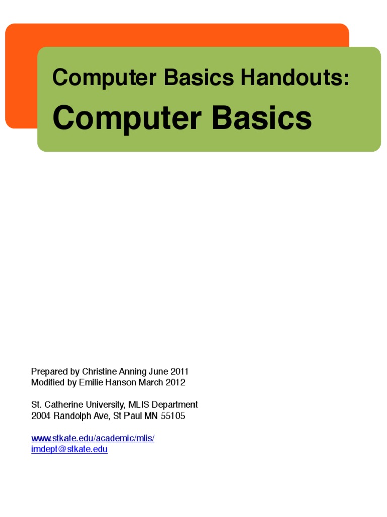 m1 Computers Handouts PDF | PDF | Icon (Computing) | Button (Computing)