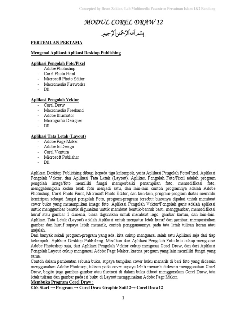 Modul Corel Draw | PDF | Seni