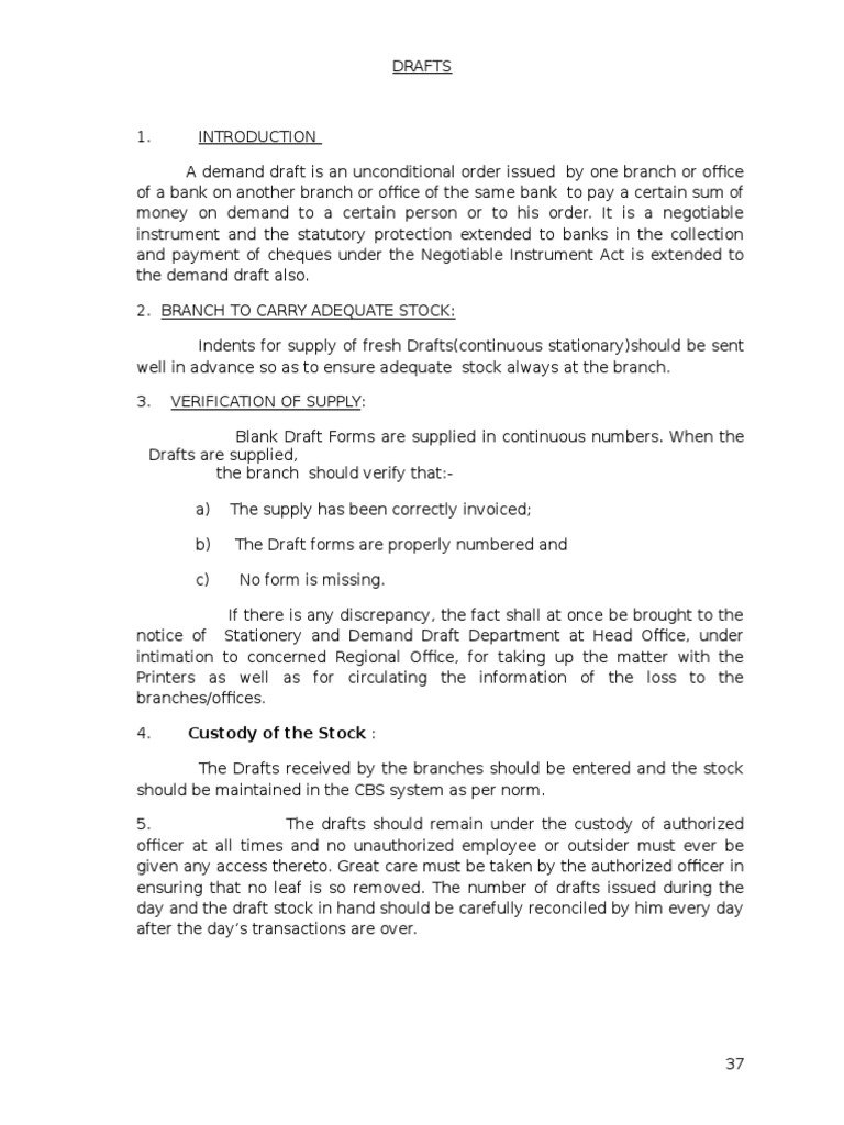 Demand Draft | PDF | Cheque | Payments