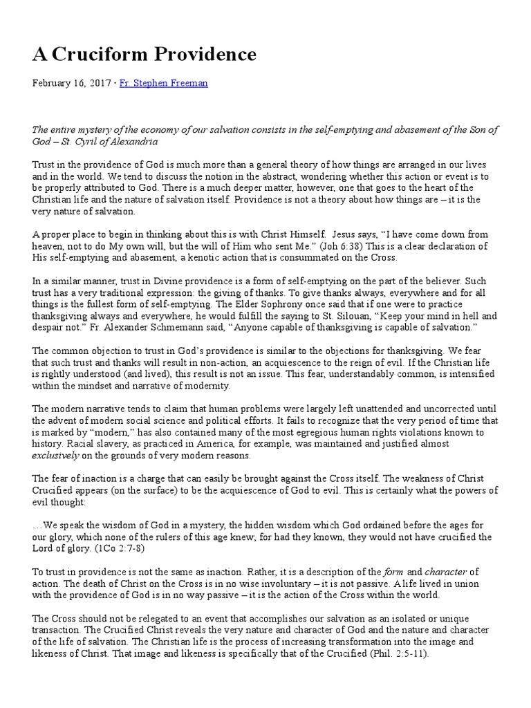 A Cruciform Providence | PDF | Salvation | Jesus