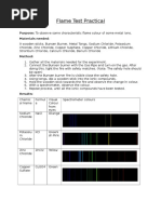 Flame Test Lab - Write Up | PDF | Emission Spectrum | Light