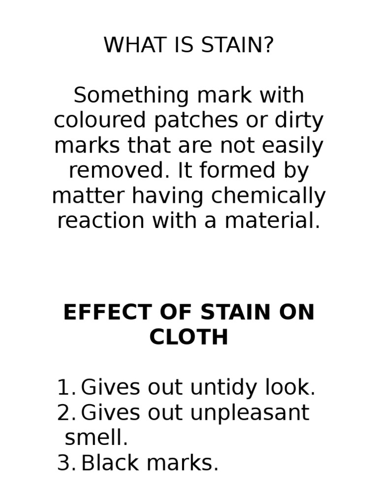 What is Stain? -அறிவியல் | PDF | Art