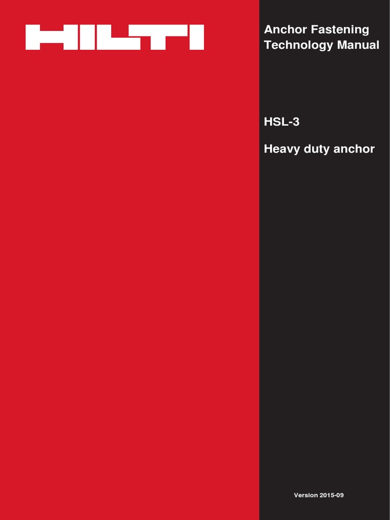 Technical Data Sheet For HSL-3 Heavy Duty Anchor Technical Information ...