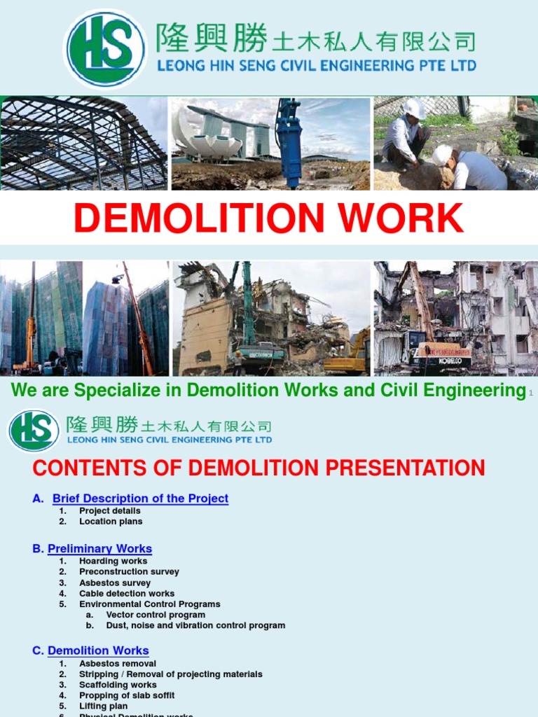 Demolition Plan for HDB Blocks 110-114 | PDF | Demolition ...