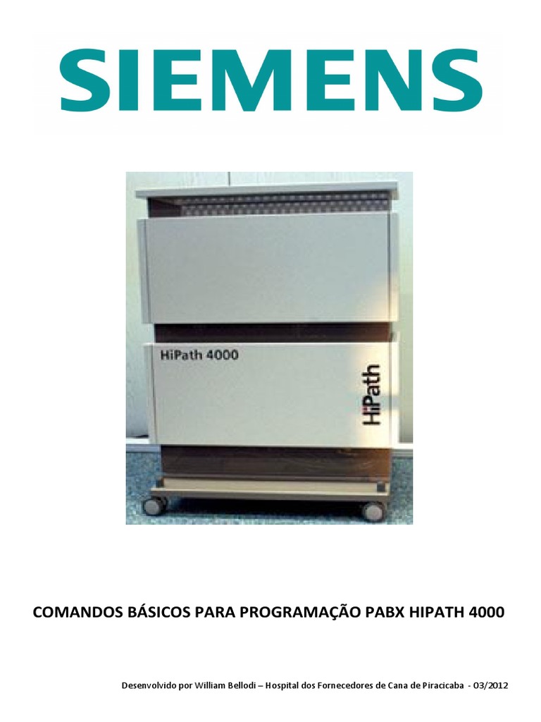 Comandos Pabx Hipath 4000 | PDF | Informática | Programas