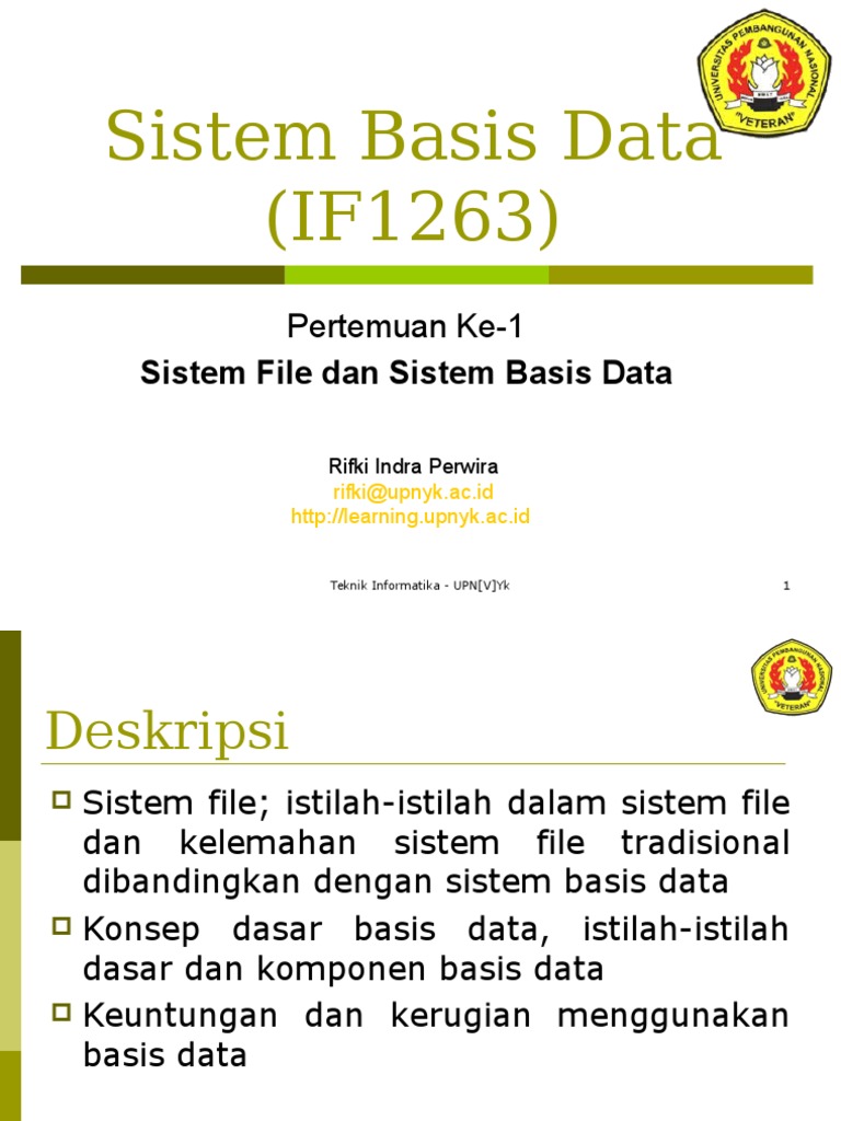 Pertemuan 01 - Sistem File | PDF | Komputer
