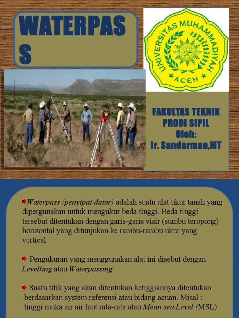 Panduan Penggunaan Waterpass Sipil | PDF | Sains & Matematika