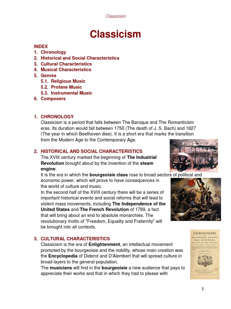 Music. Classicism Teory | PDF | Concerto | Classical Period (Music)