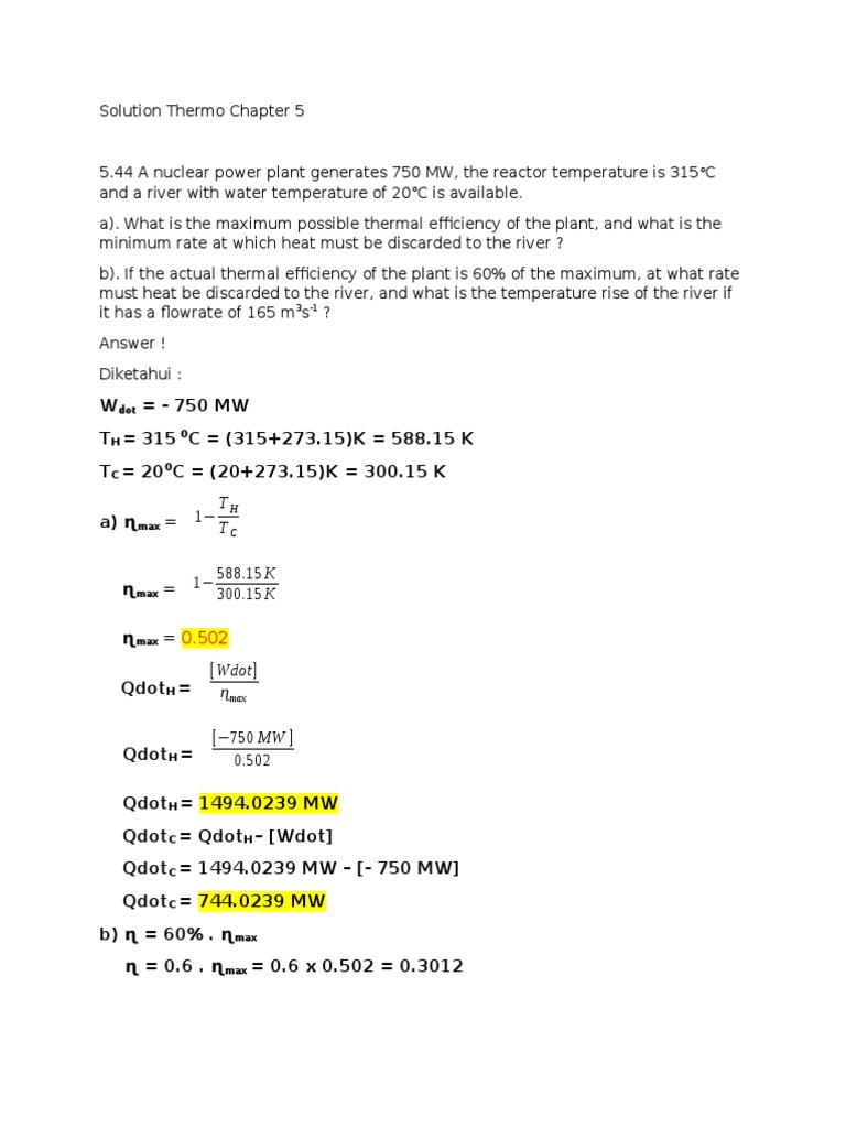 Solution Thermo Chapter 5 SG | PDF