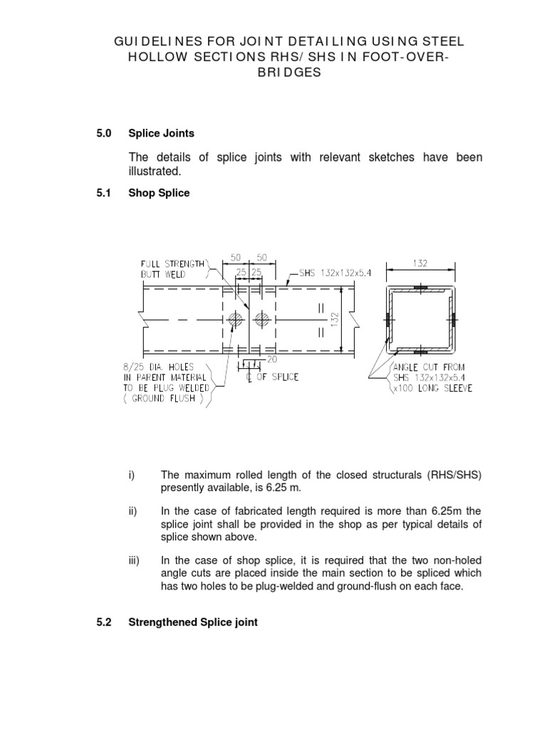 Guidelines For Joint Detailing Using Steel Hollow Sections Rhs/Shs in ...