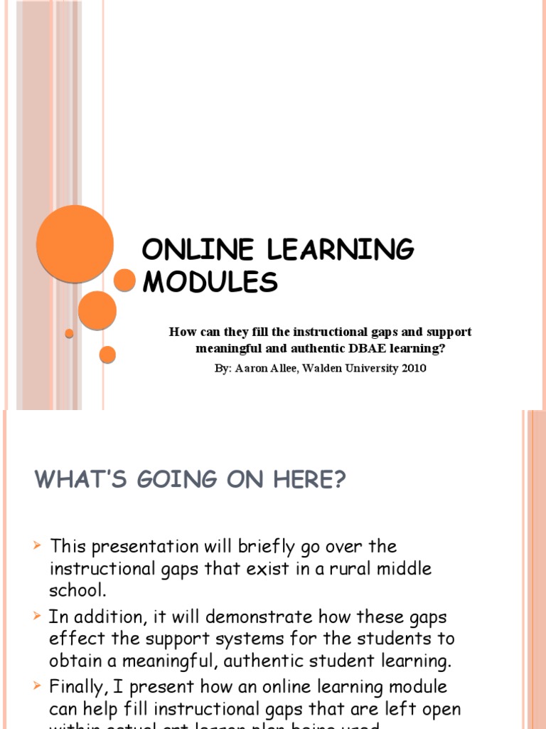 Online Learning Modules | PDF | Educational Technology | Aesthetics