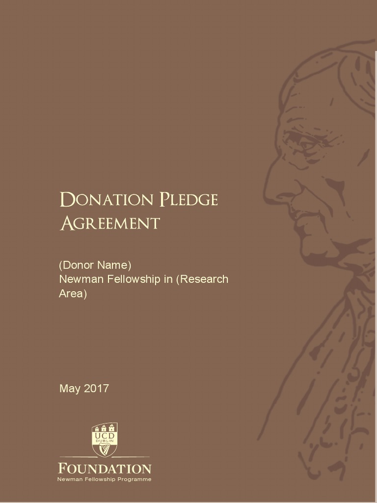 Donor Pledge Agreement With UCD Foundation | PDF | Economies | Government
