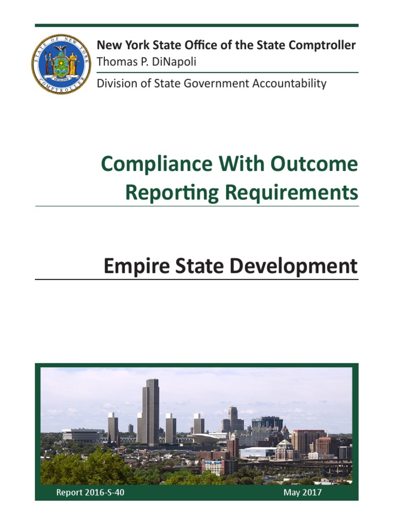 Comptroller Audit of ESD Reporting | PDF