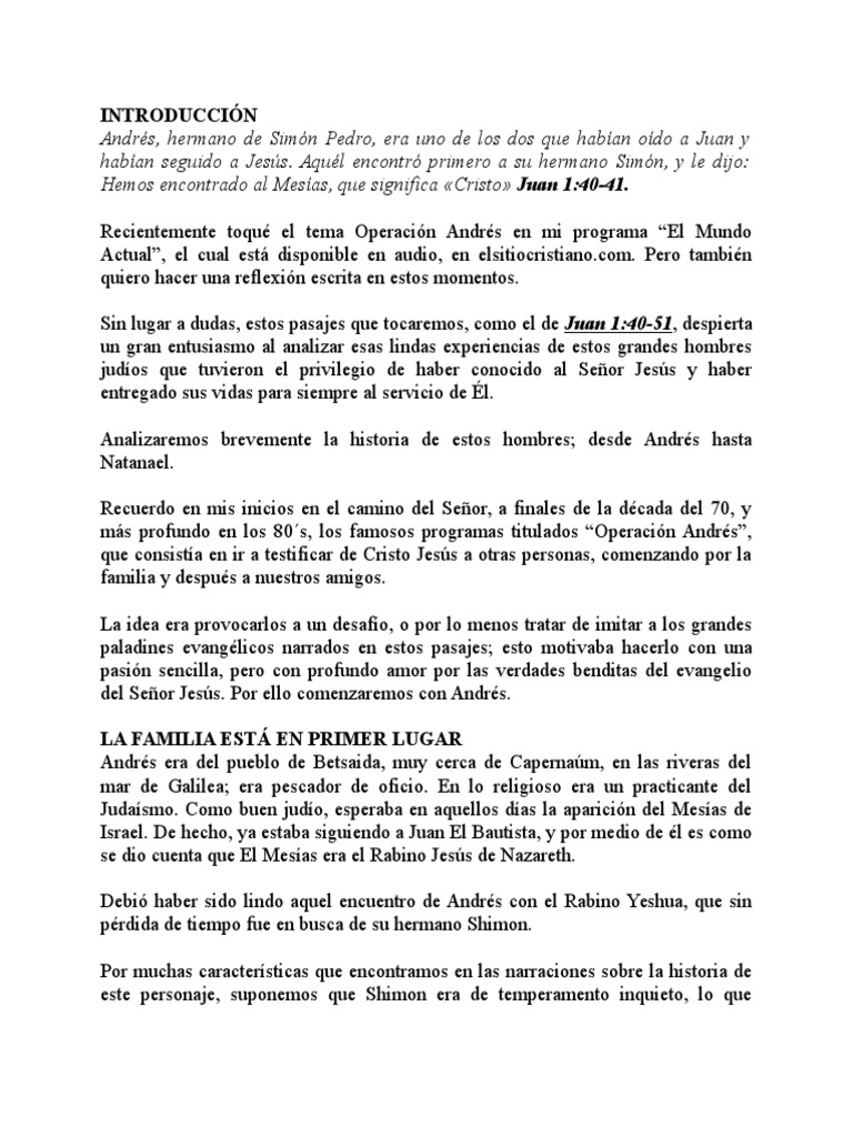 Operación Andres | PDF | San Pedro | Jesús