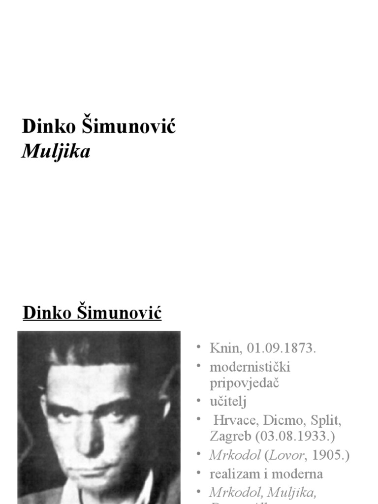 Dinko Simunovic, Muljika | PDF