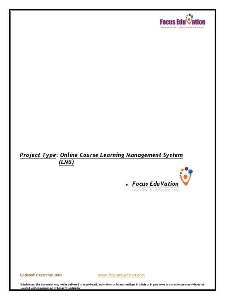 Project Type: Online Course Learning Management System (LMS) | PDF ...