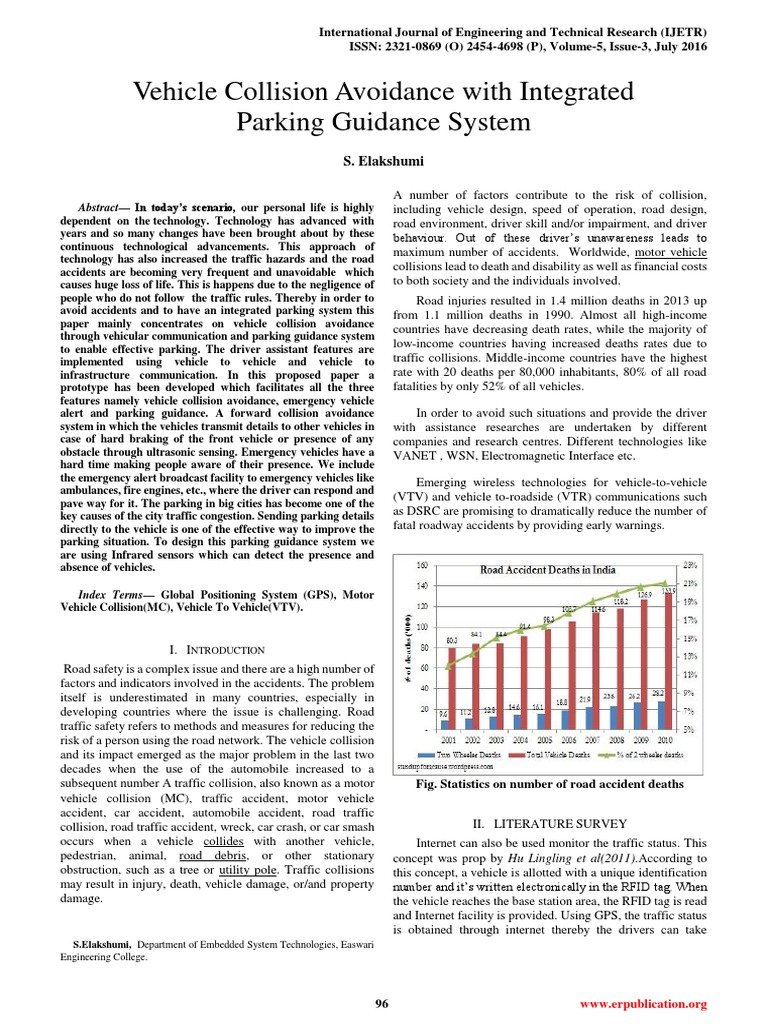 Vehicle Collision Avoidance With Integrated Parking Guidance System ...