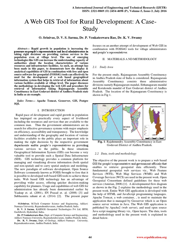 A Web GIS Tool For Rural Development: A Case-Study | PDF | Java Servlet ...
