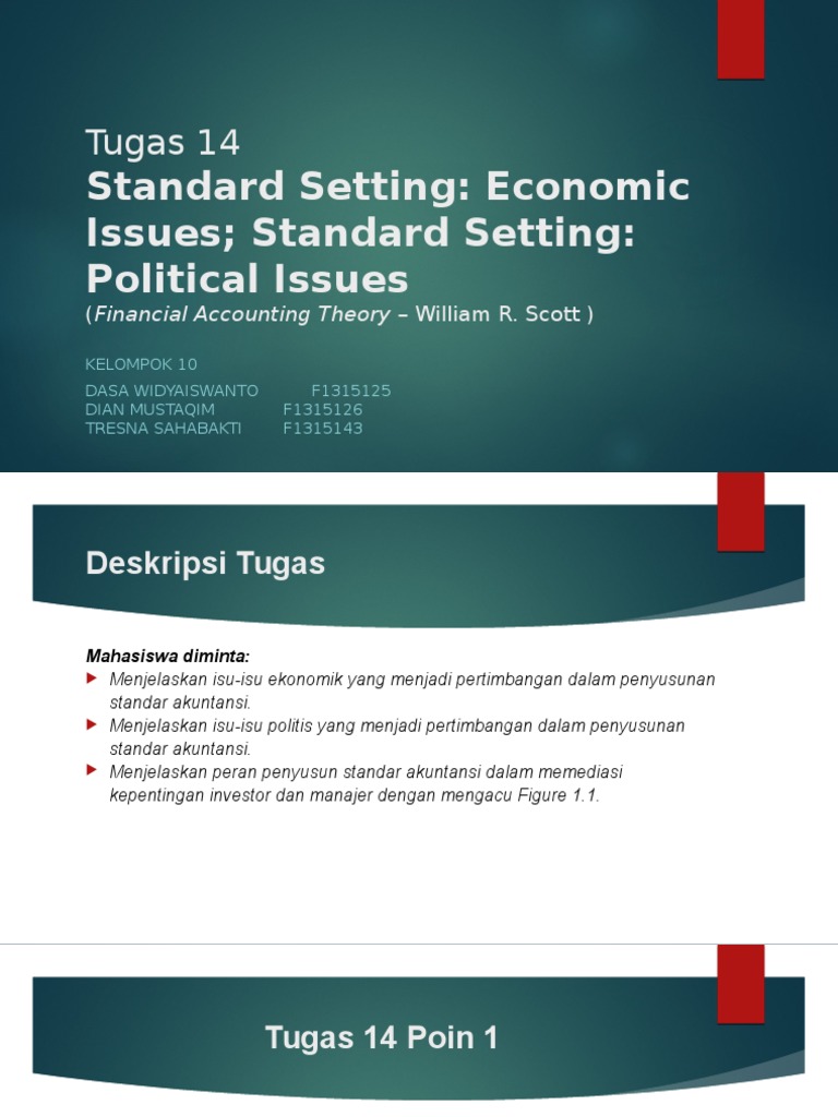 Tugas 14 Teori Akuntansi Scott Bab 12-13 Kelompok 10 | PDF